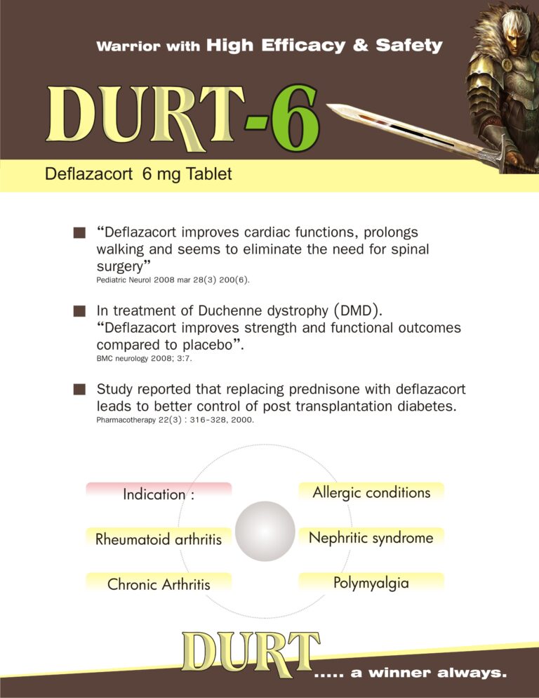 Durt | Deflazacort 6 mg Tablet