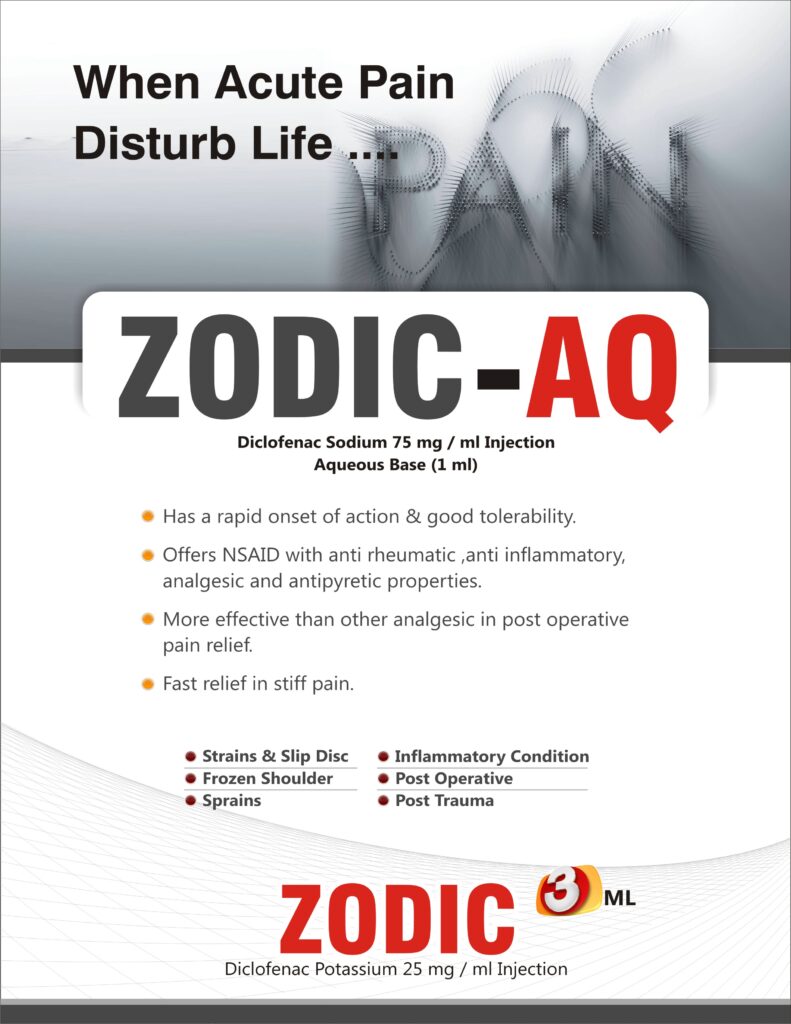 Zodic | Diclofenac Sodium 25 mg/ml Injections