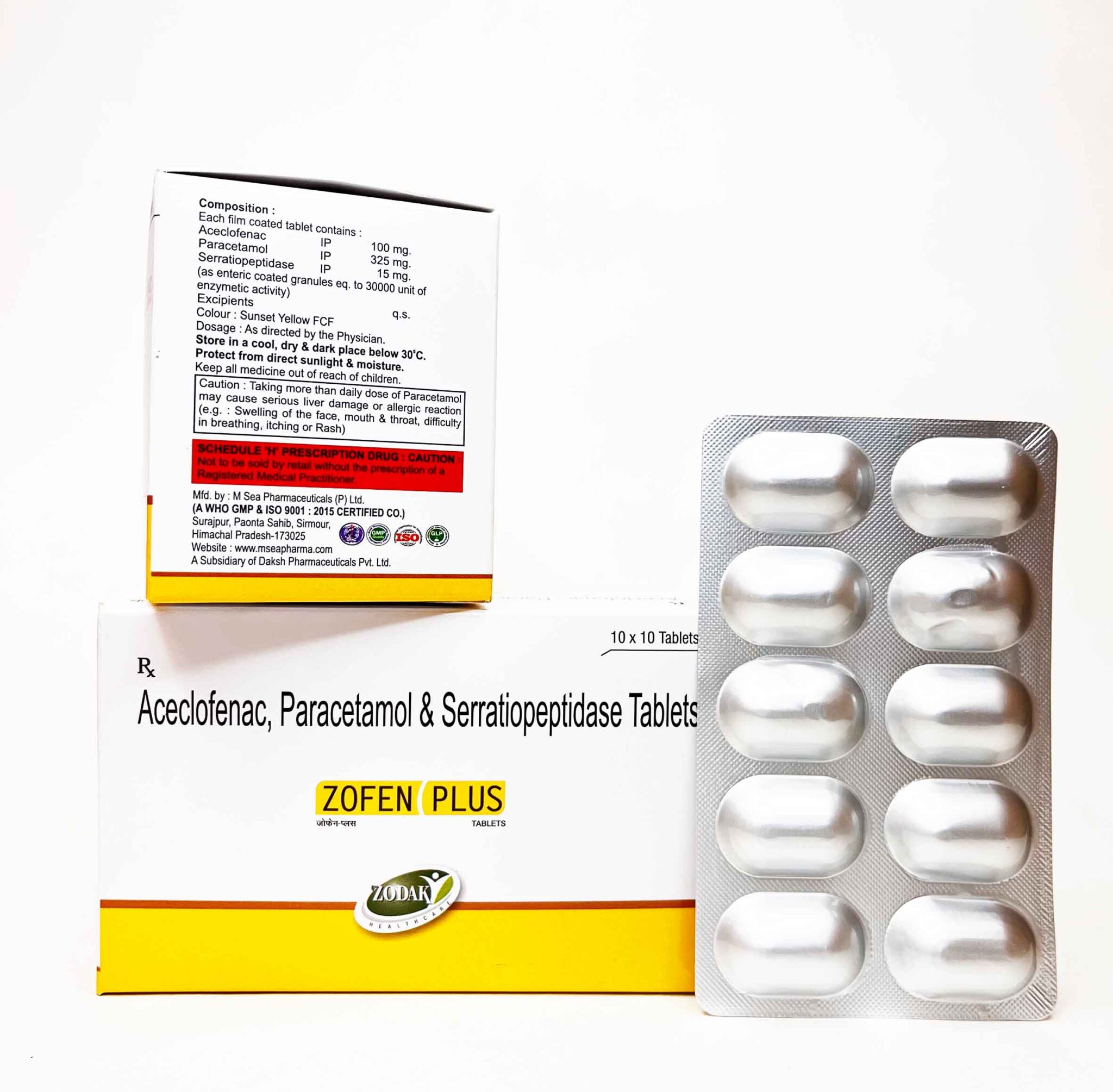 Zofen | Aceclofenac+ Paracetamol+ Chlorzoxazone Tablet